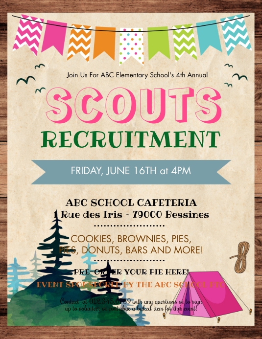 Scout recruitment fundraiser flyer Template | PosterMyWall