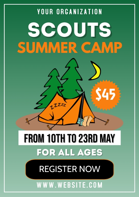 Plantilla de SCOUT SUMMER CAMP | PosterMyWall