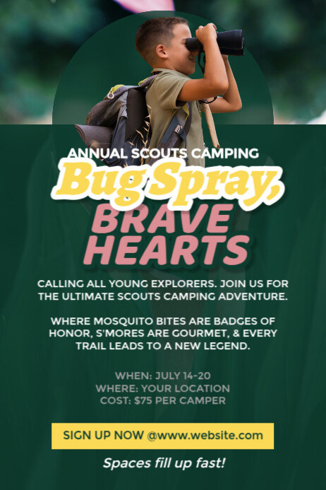 Scouts Camping Poster Template, 2025 | PosterMyWall