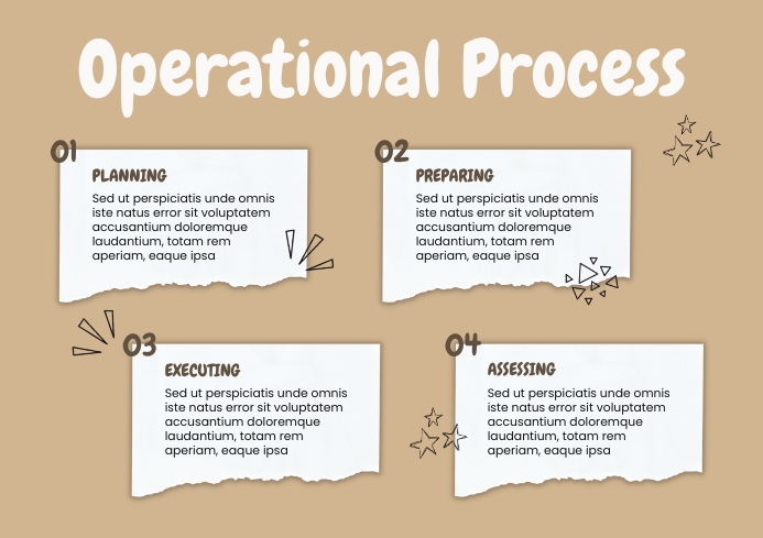 Scrapbook Doodle Vintage Operational Process Template | PosterMyWall