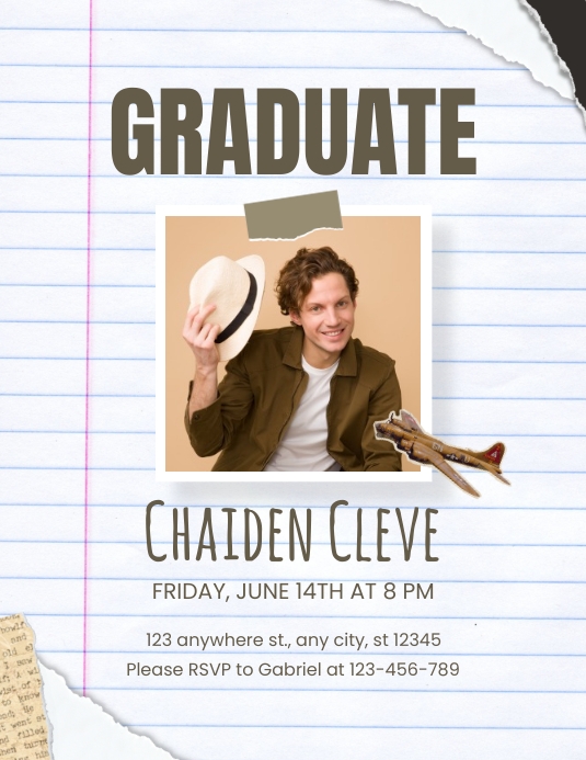 Scrapbook Graduation Party Invitation Flyer Template | PosterMyWall
