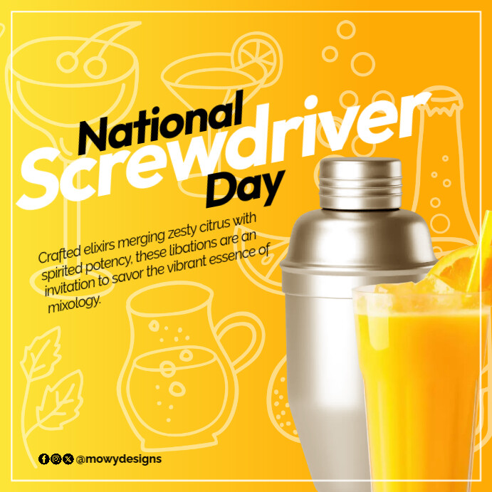 Screwdriver Day Instagram Post Template | PosterMyWall