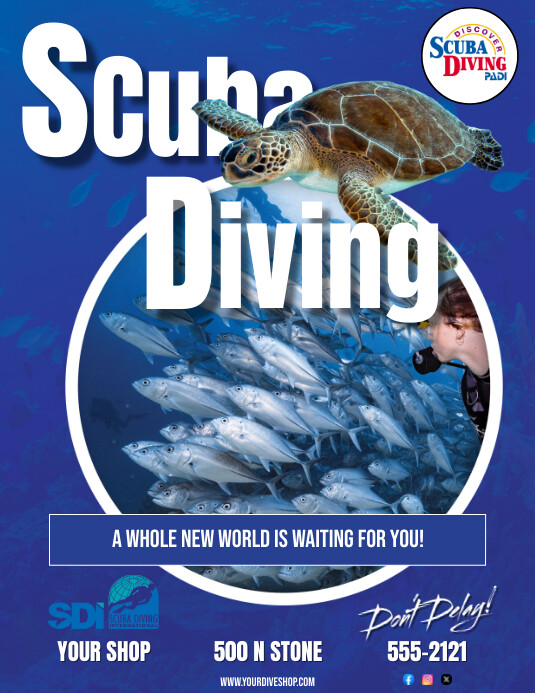 Copy of SCUBA DIVING FLYER AD | PosterMyWall
