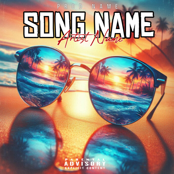 Sea beach mixtape cover Template | PosterMyWall