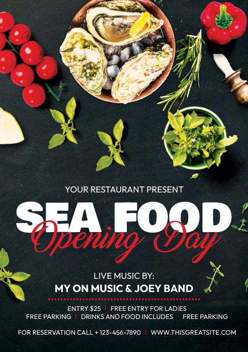 Copy of Sea Food Opening Day Template | PosterMyWall