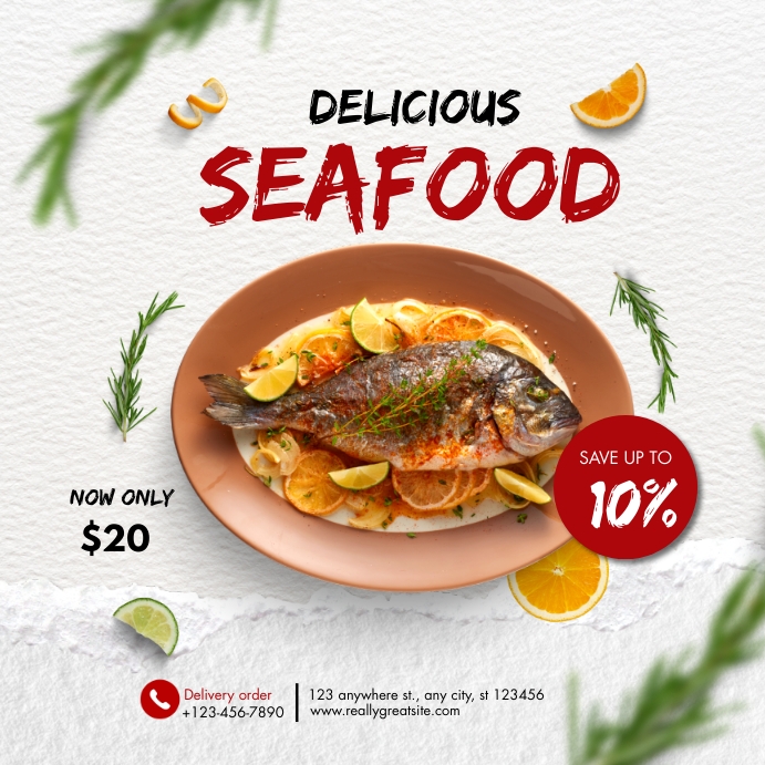 SEA FOOD RESTAURANT TEMPLATE | PosterMyWall
