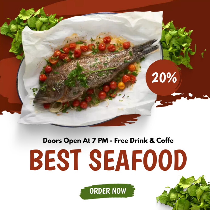 SEA FOOD RESTAURANT TEMPLATE | PosterMyWall