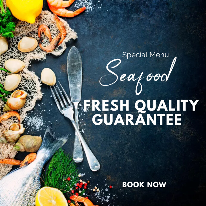SEA FOOD RESTAURANT TEMPLATE | PosterMyWall