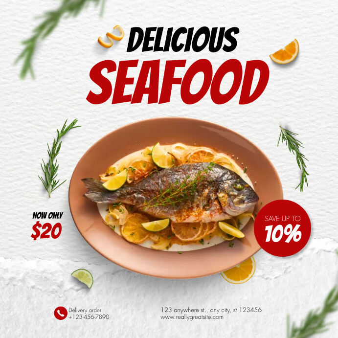 SEA FOOD RESTAURANT TEMPLATE | PosterMyWall