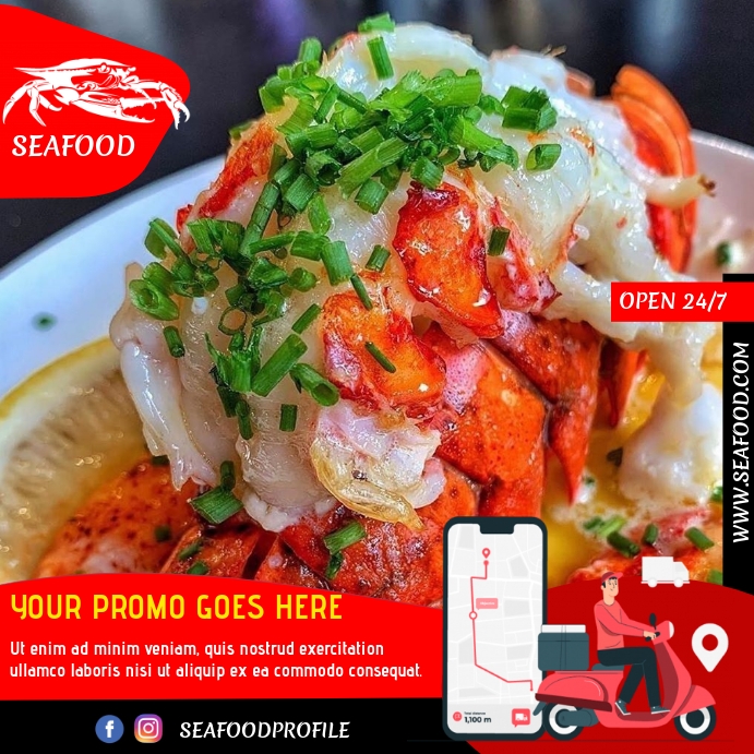 SEAFOOD Template | PosterMyWall