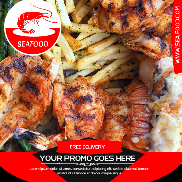 SEAFOOD Template | PosterMyWall