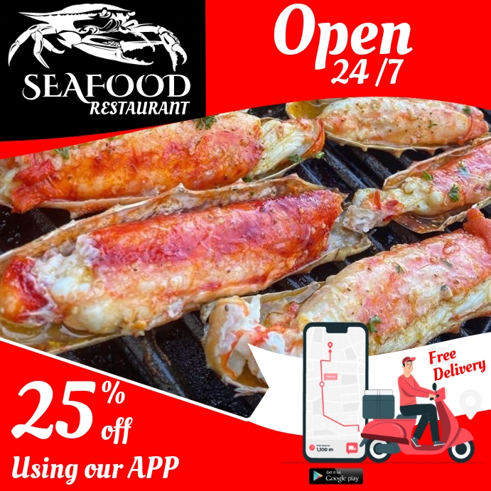 SEAFOOD Template | PosterMyWall