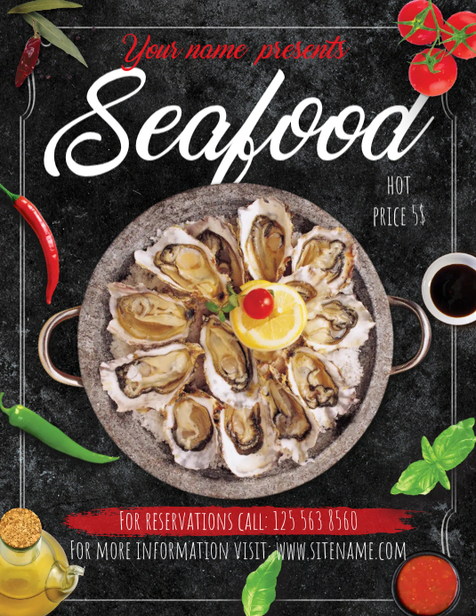 Copy of Seafood Flyer | PosterMyWall