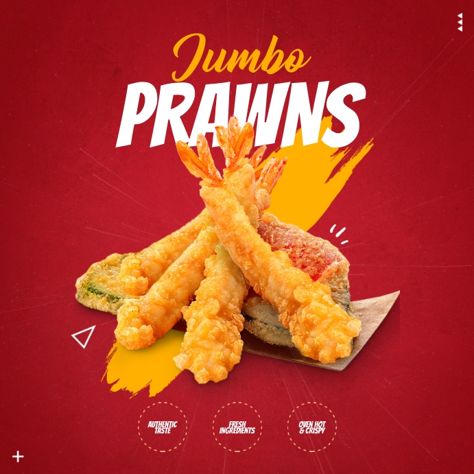 Copy of Seafood Jumbo Prawns Shrimps Cafe Fast Food A | PosterMyWall