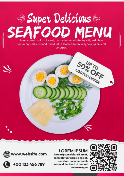 Seafood Menu Template | PosterMyWall