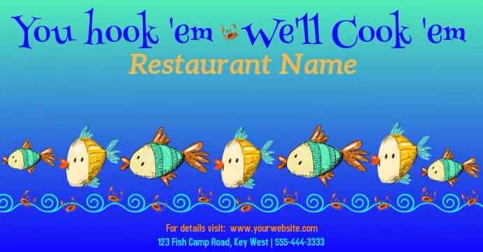 Seafood Restaurant Advertisement Template | PosterMyWall