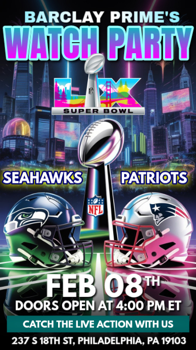 Seahawks vs Patriots Watch Party : Super Bowl LX WATCH PARTY Instagram ...