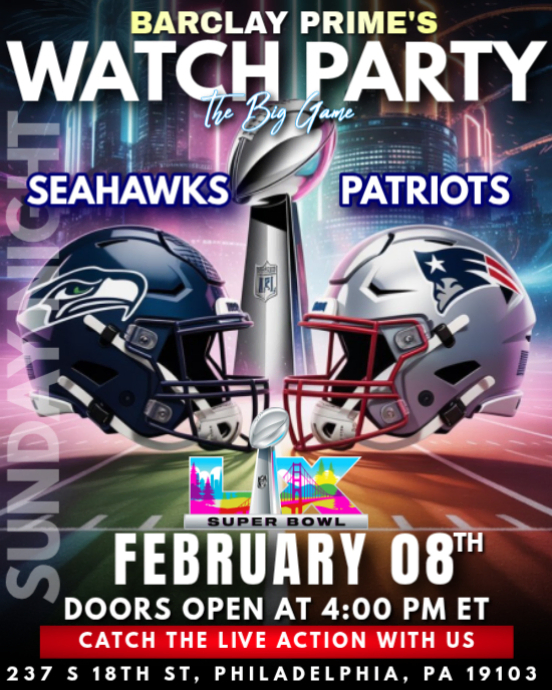 Seahawks vs Patriots Watch Party Super Bowl LX Watch Party Instagram ...