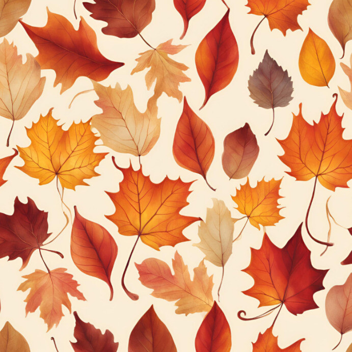 Copy of Seamless Fall Leaves Floral Pattern | PosterMyWall
