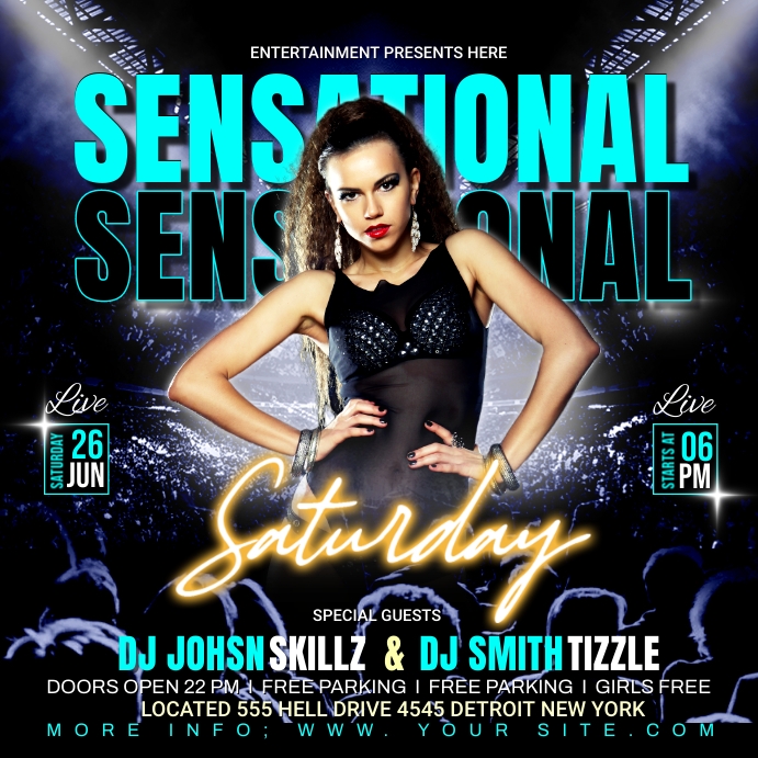 Copy of SEANSATIONAL SATURDAY | PosterMyWall