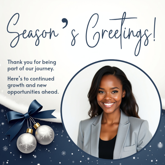 Plantilla de Season’s Greetings Corporate Holiday Card Professional ...