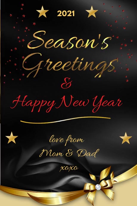 Season's Greetings & Happy New Year Template | PosterMyWall