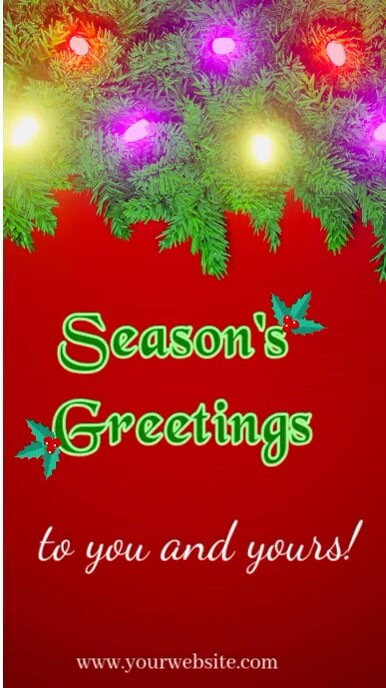 Season's greetings card Christmas card Template | PosterMyWall