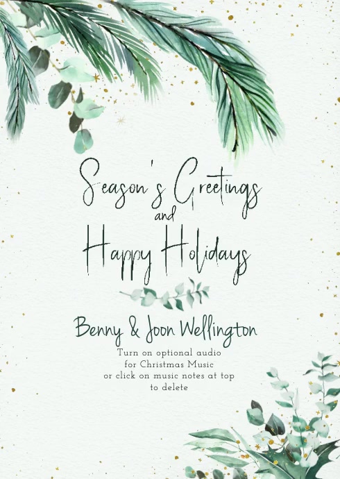 Season's Greetings Christmas Card Template | PosterMyWall