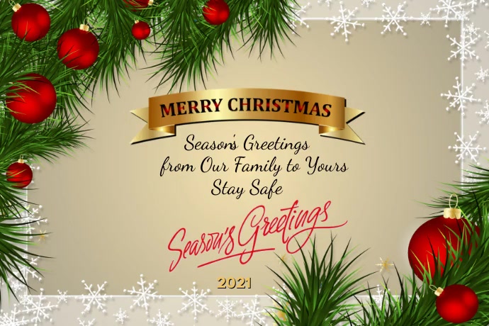 Season's Greetings Christmas Template | PosterMyWall