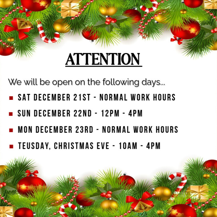 Seasonal closure Template | PosterMyWall