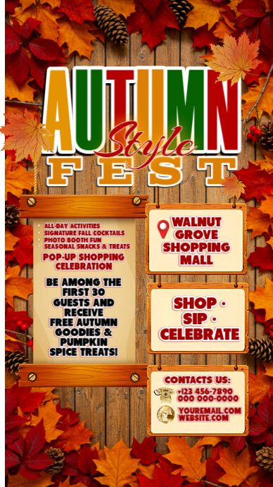 Seasonal Fall Market And Fiesta Template | PosterMyWall