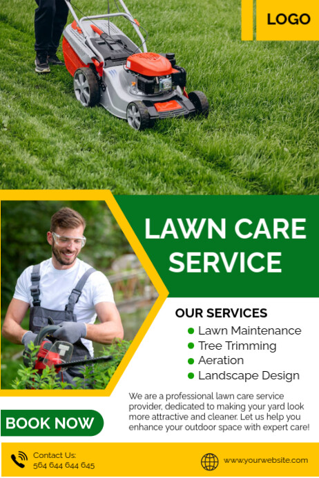 Seasonal Lawn & Garden Care Services Poster Template Design | PosterMyWall