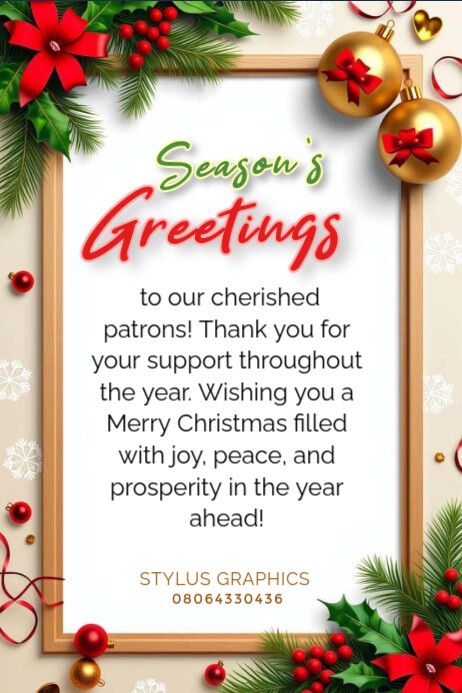 Seasons greetings Template | PosterMyWall