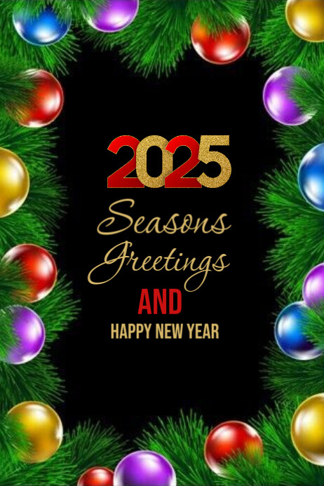 Seasons Greetings Poster 2024 Template | PosterMyWall