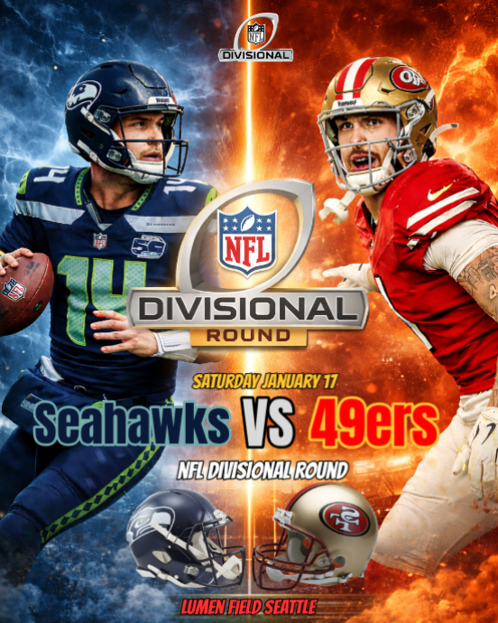 seattle seahawks vs 49ers Template | PosterMyWall