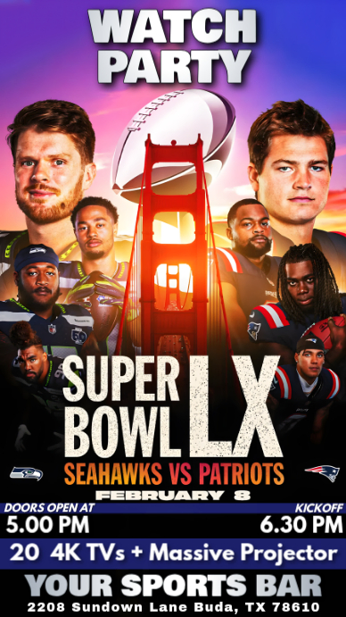 Plantilla de Seattle Seahawks VS New England Patriots Super Bowl LX ...