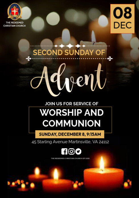 Copy of SECOND SUNDAY OF ADVENT A4 WORSHIP AND COMMUNION SERVICE ...