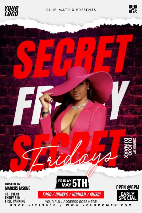 Copy of SECRET FRIDAY | PosterMyWall