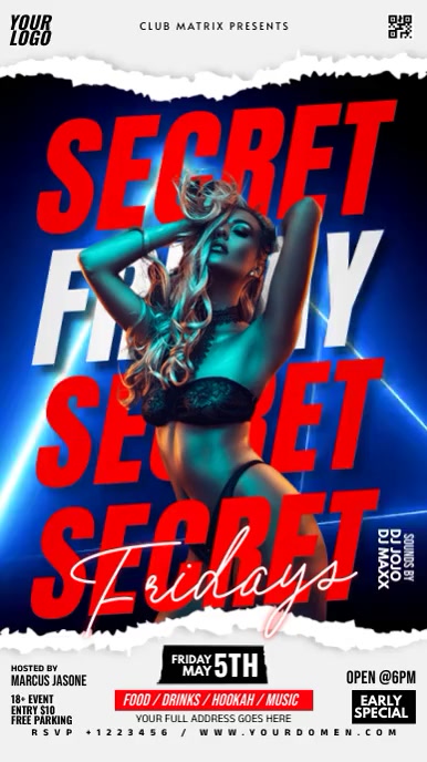 Plantilla de SECRET FRIDAY | PosterMyWall