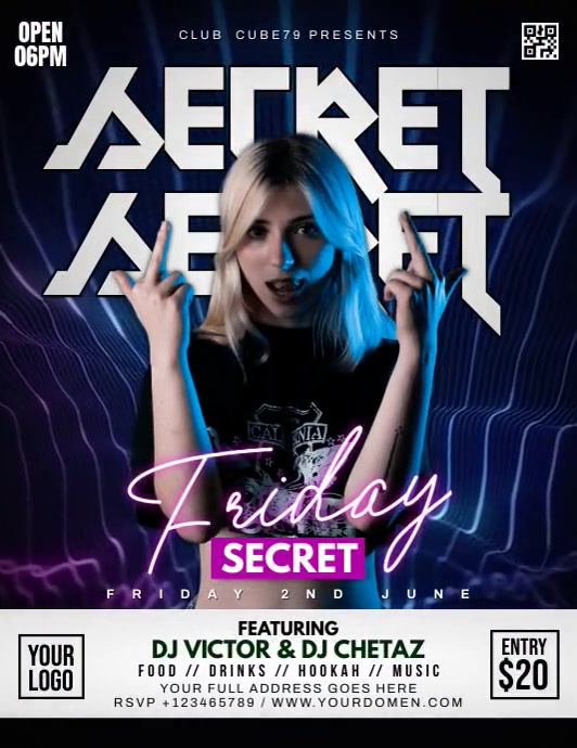 Plantilla de Secret friday | PosterMyWall