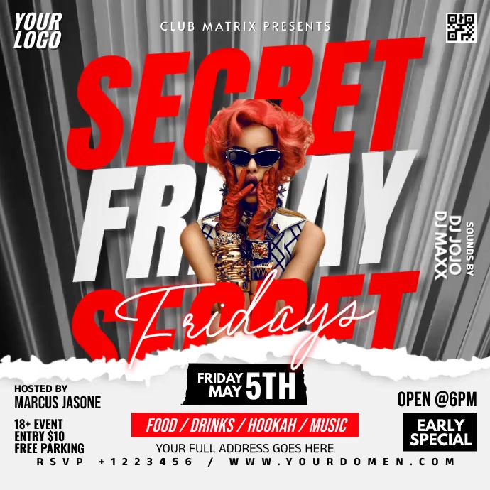 SECRET FRIDAY Template | PosterMyWall