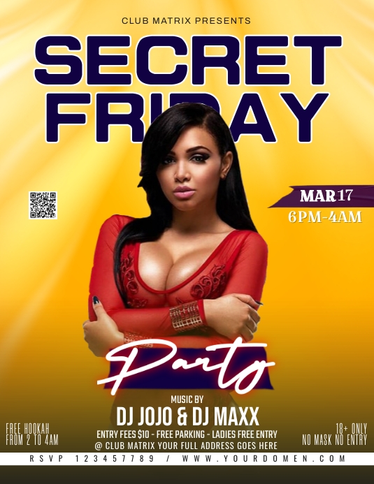 Plantilla de Secret friday party | PosterMyWall