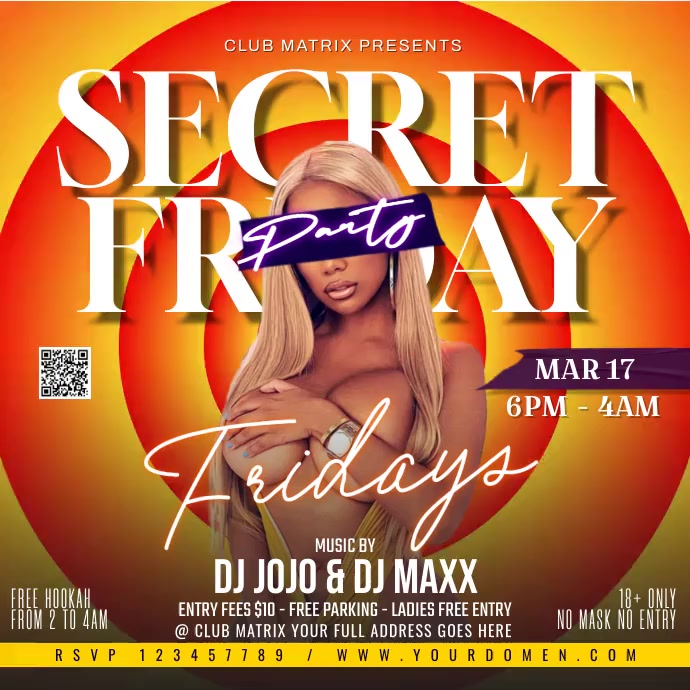 Copy of Secret friday party | PosterMyWall