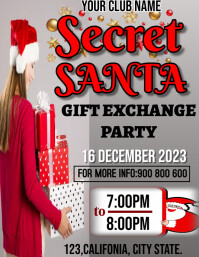 secret santa flyer Template | PosterMyWall
