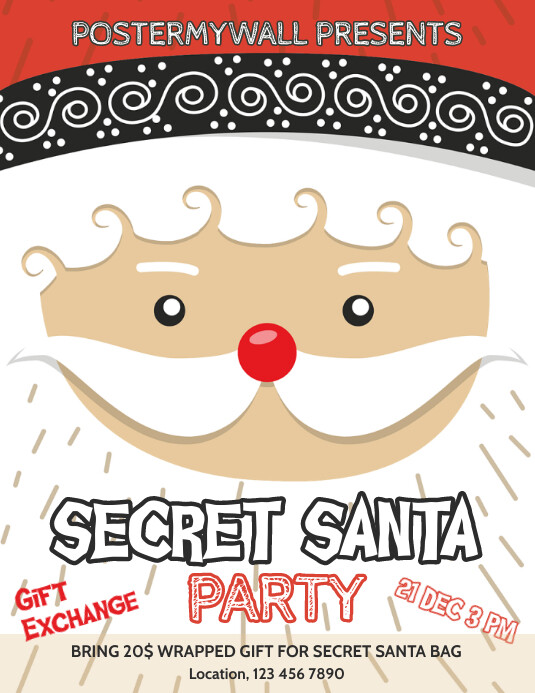 Secret Santa Template | PosterMyWall