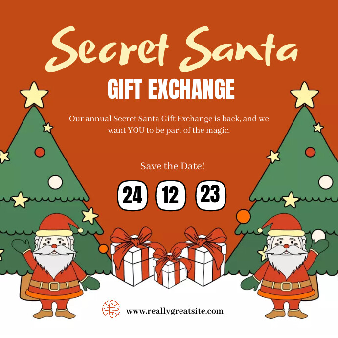 Plantilla de Secret Santa | PosterMyWall
