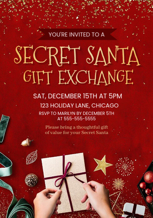 secret santa Template | PosterMyWall