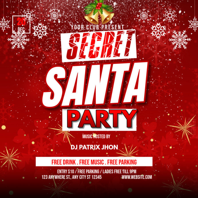 secret santa Template | PosterMyWall