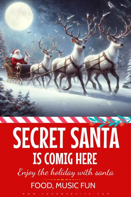 secret santa Template | PosterMyWall
