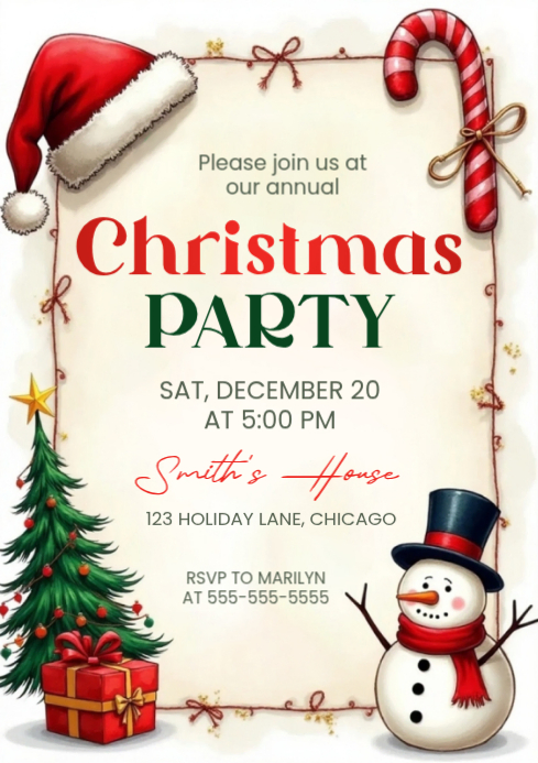 Plantilla de secret santa | PosterMyWall